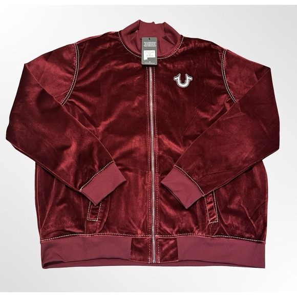 True Religion | Jackets & Coats | True Religion Jacket Maroon Velvet ...